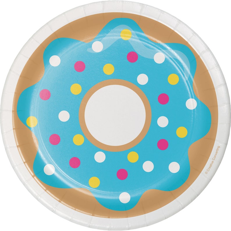 Donut Plates Donut Party Donut Birthday Cupcake Party - Etsy