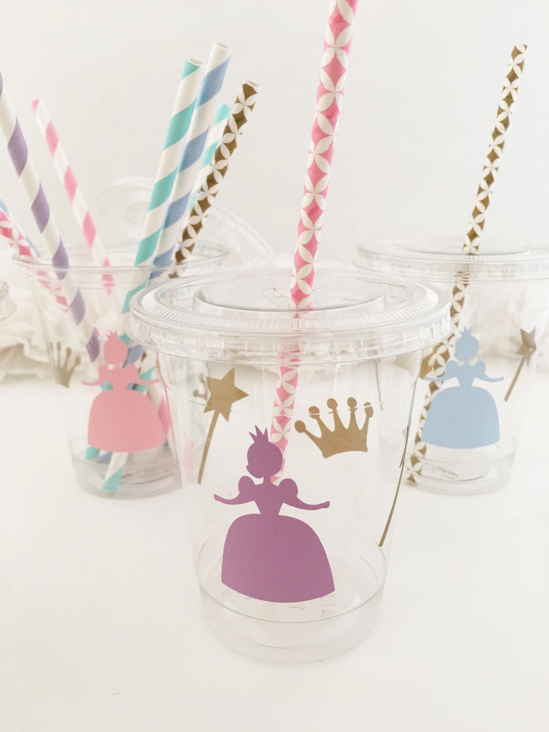 Princess Party Cups - Princess Birthday, Princess Baby Shower, Princess ...