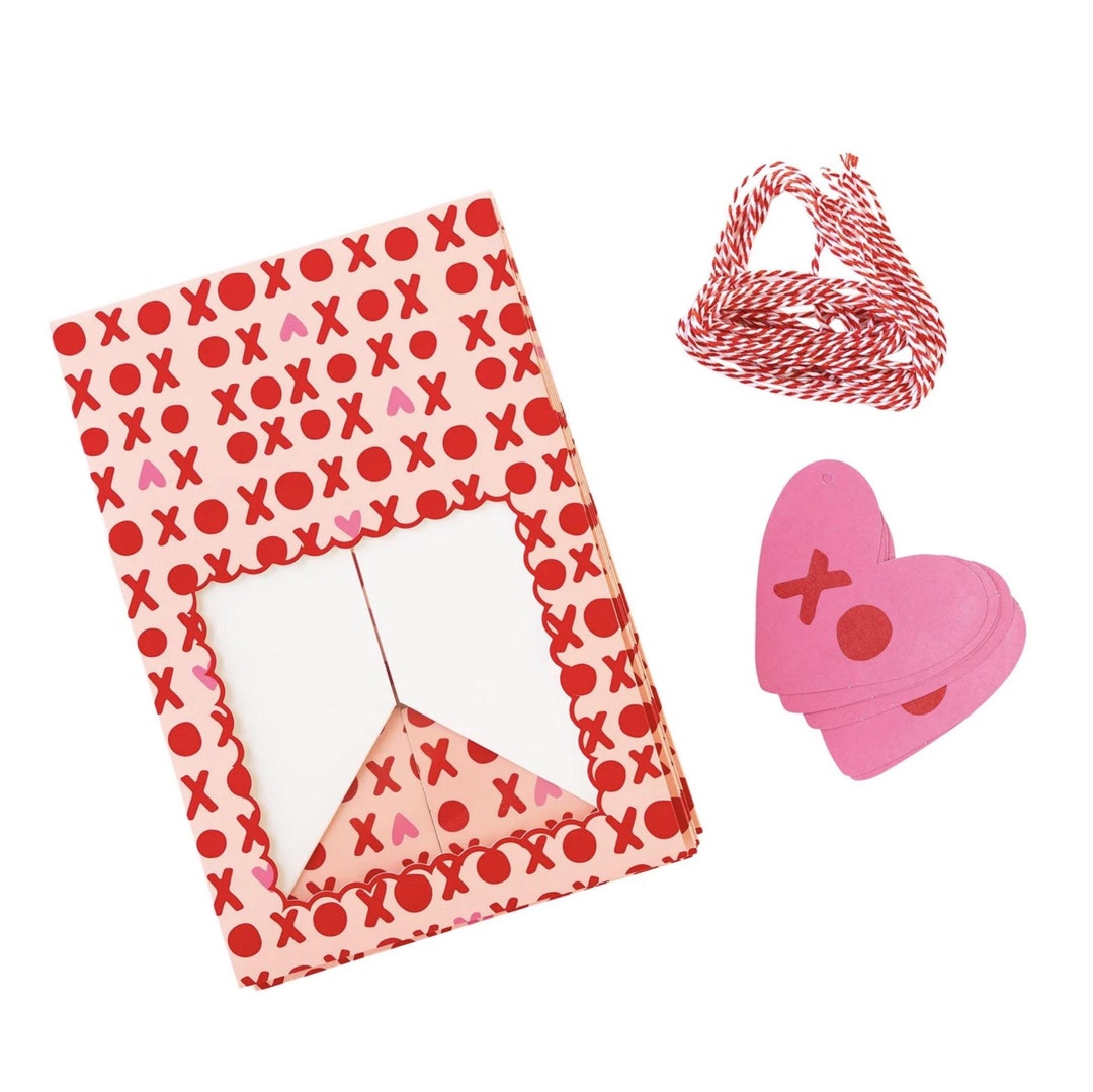 XOXO Window Cookie Boxes & Tags 6ct - Valentines Day Baking, Heart ...