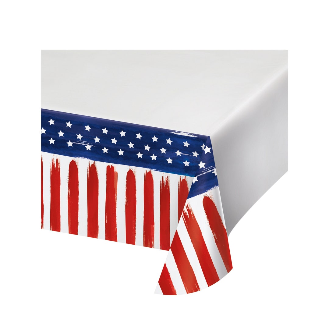 American Flag Tablecloth - Patriotic Party Supplies, 4th of July Party ...