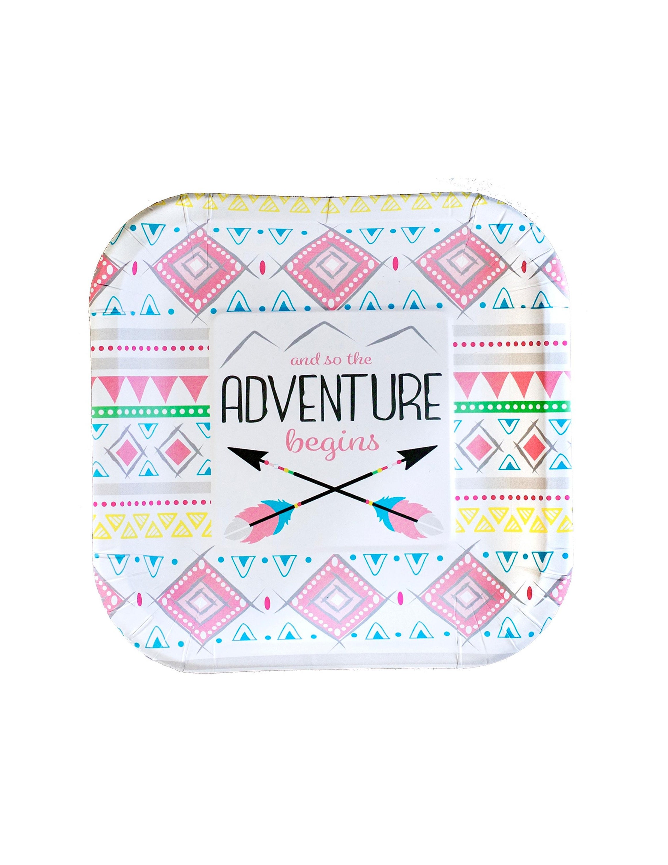 Pink Tribal Party Plates Tribal Baby Shower Shower - Etsy