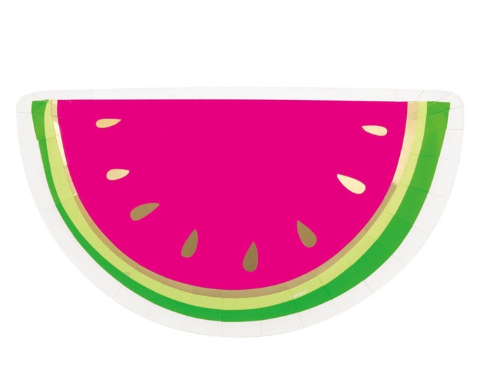 Watermelon Shaped Party Plates - Watermelon Birthday Supplies, One in A ...