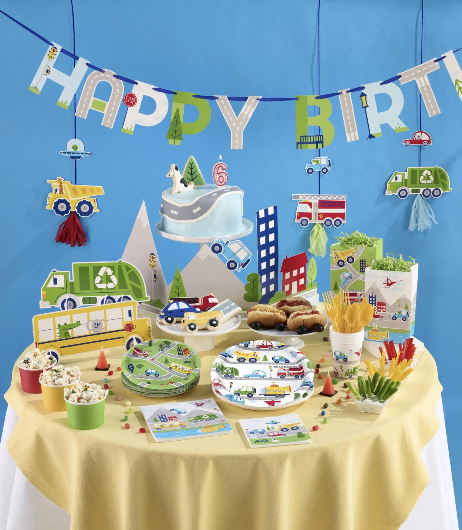 Transportation Birthday Supplies - Vehicles Party Plates, Birthday ...