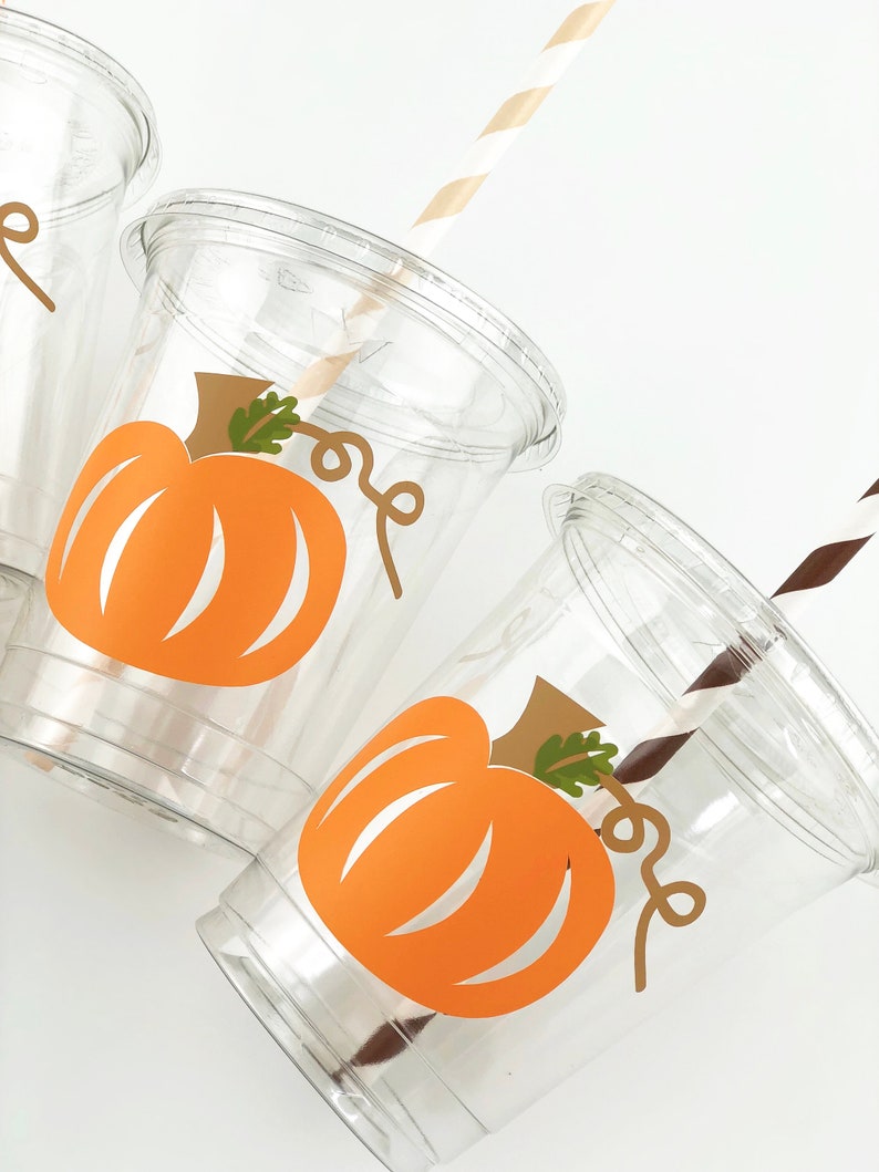 Orange Pumpkin Cups Pumpkin Party Thanksgiving Party - Etsy