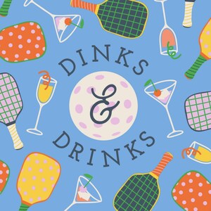 Dinks & Drinks Pickleball Napkins - Funny Cocktail Napkins, Pickleball Birthday Napkins, Adult ...