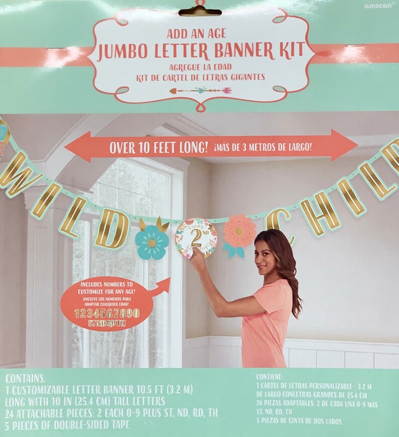 Jumbo Banner Kit Boho Party Boho Birthday Bohemian - Etsy