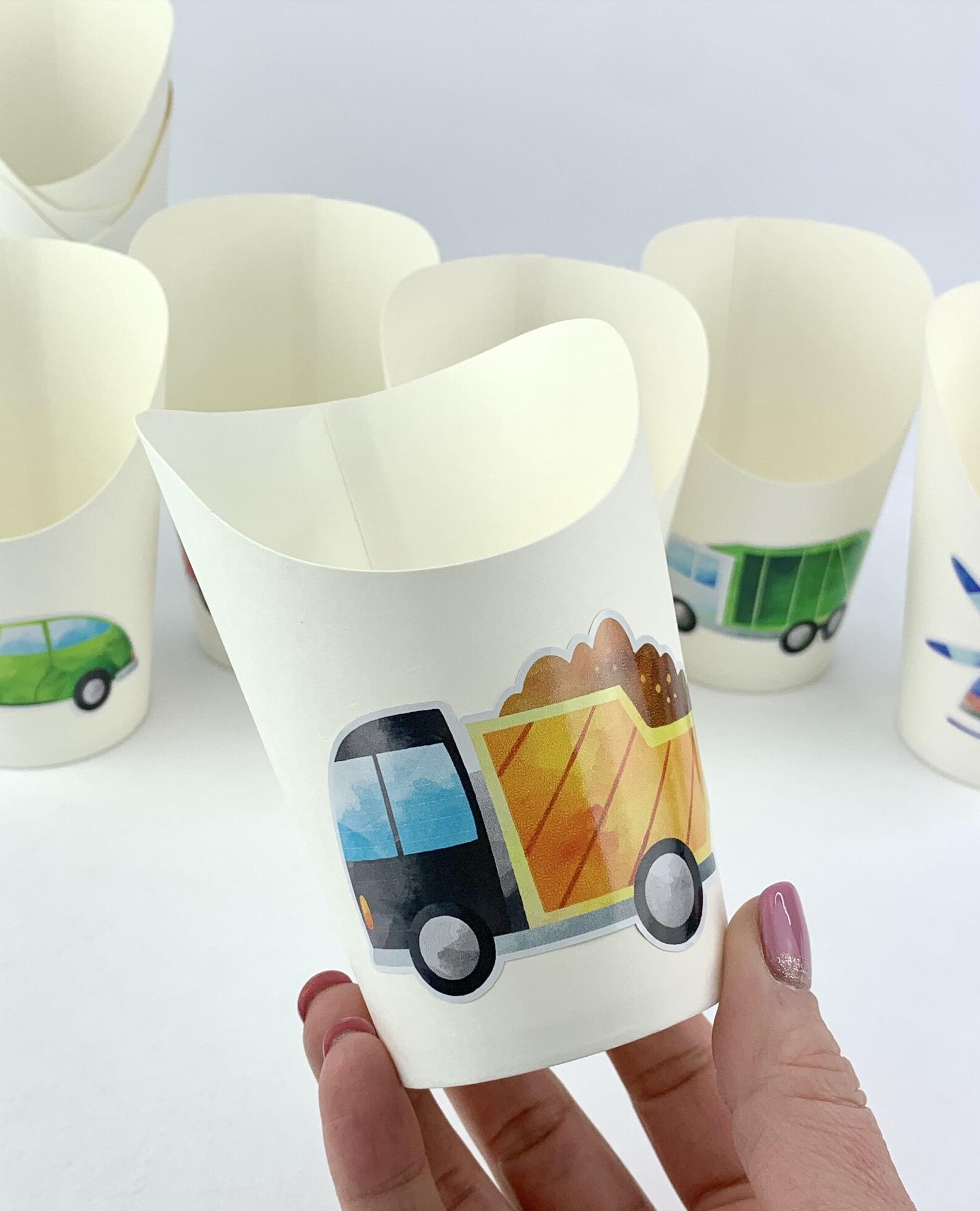 Transportation Party Snack Cups - Vehicle Party Supplies, Automobile ...