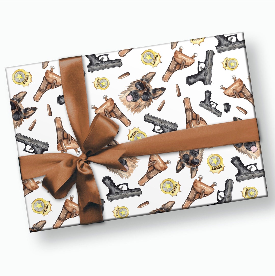 Police Wrapping Paper - Police Retirement Gift, Police Gifts, Police ...