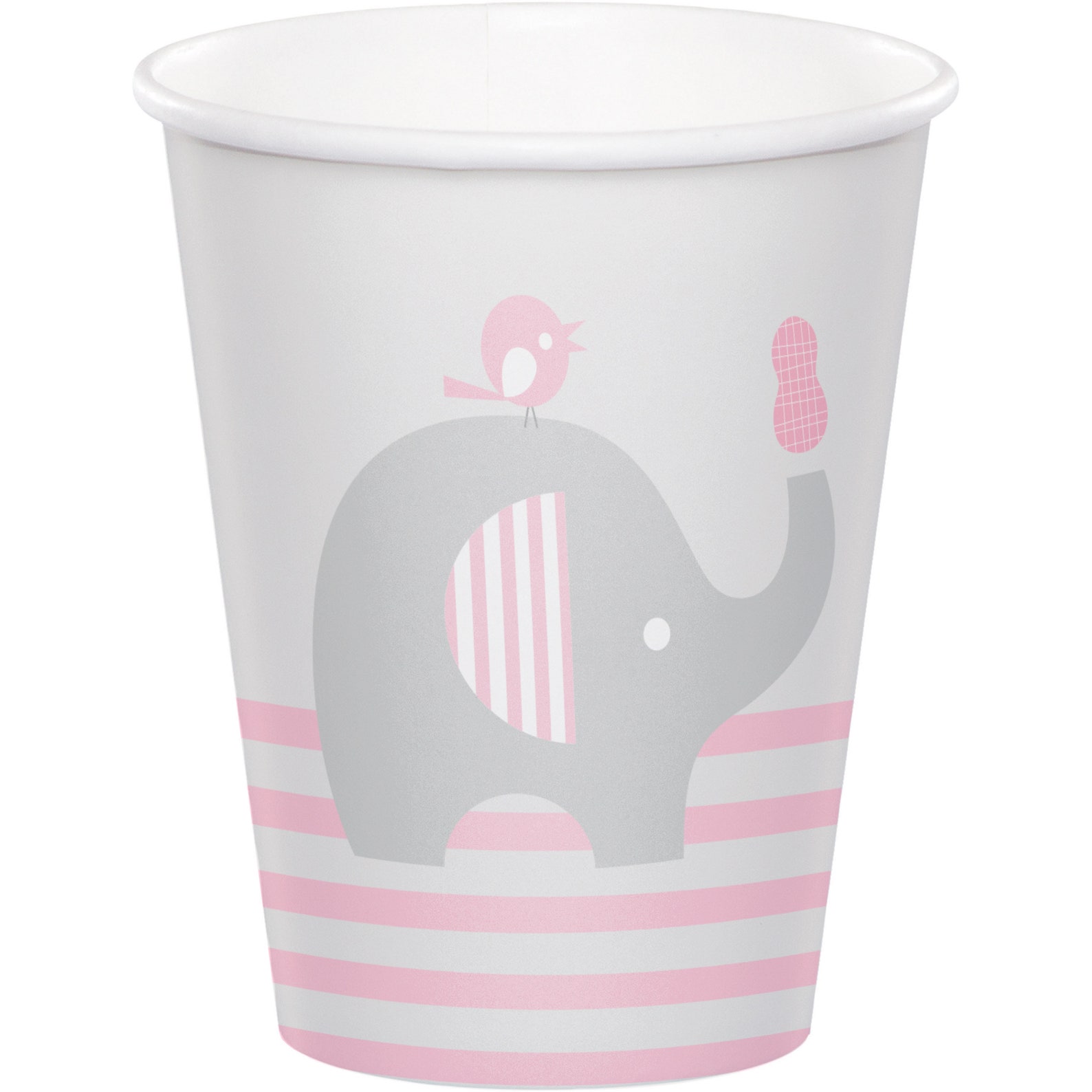 Elephant Cups - Pink Elephant Baby Shower, Elephant First Birthday ...