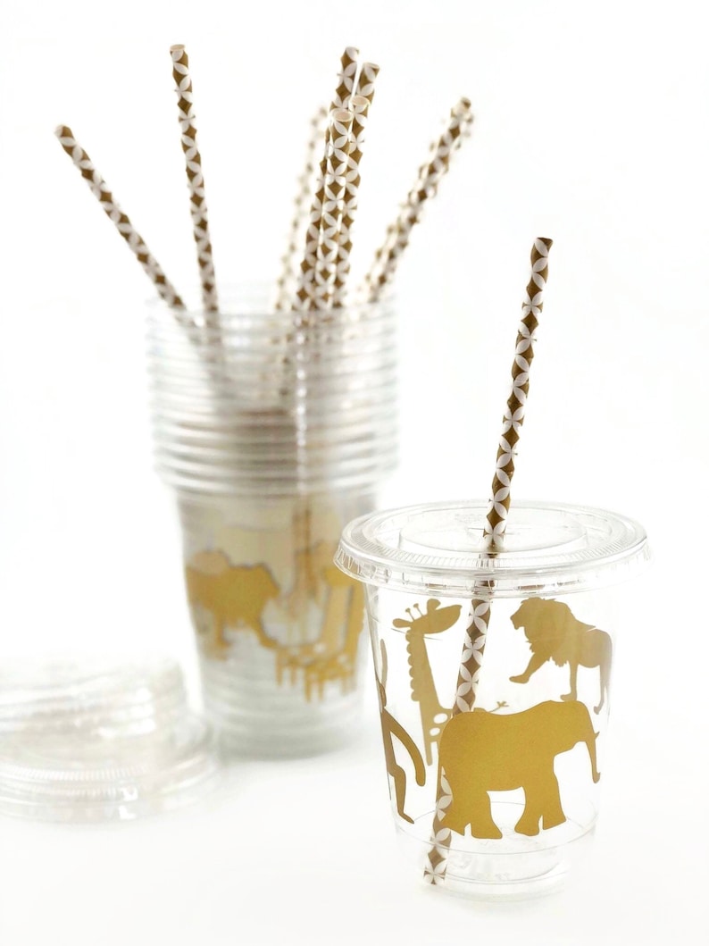 Safari Cups, Jungle Cups, Plastic Cups, Safari Party, Jungle Birthday ...