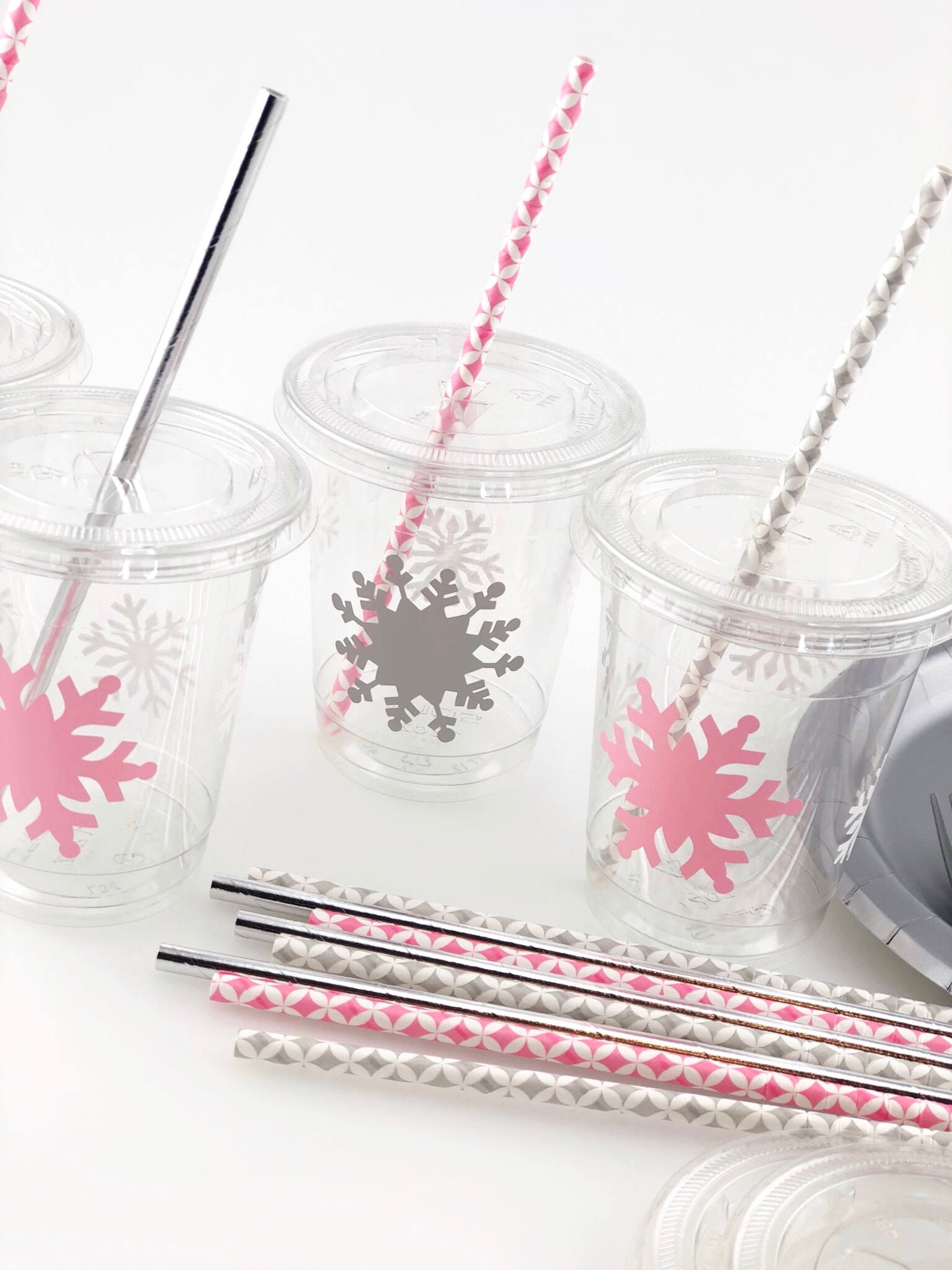 Snowflake Cups Snowflake Party Cups Winter Onederland Girl - Etsy
