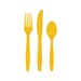 24-set Yellow Cutlery - Birthday Party Supplies - Boy Baby Shower ...