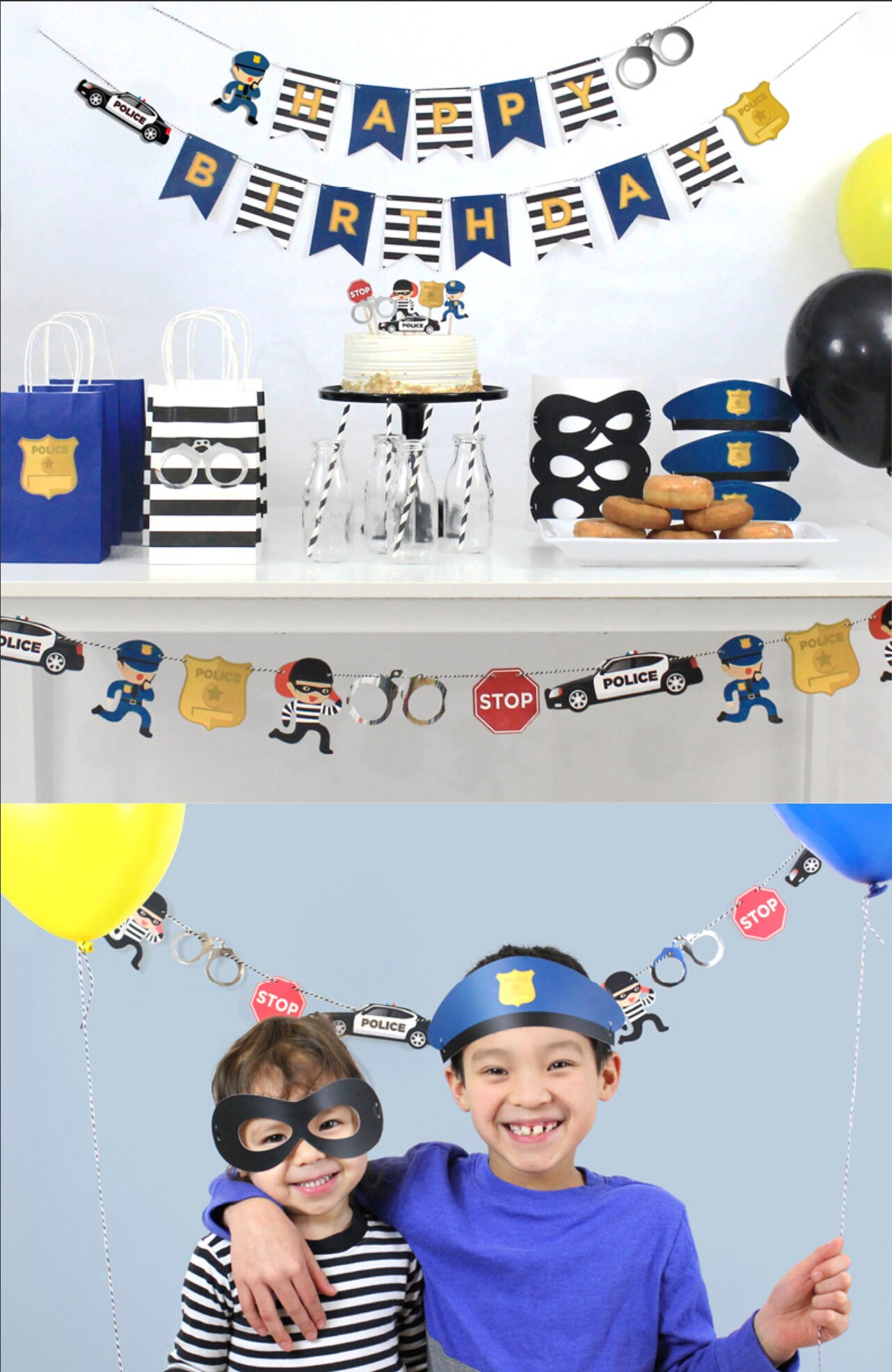 Police Party Banner - First Responders Party, Police Birthday ...