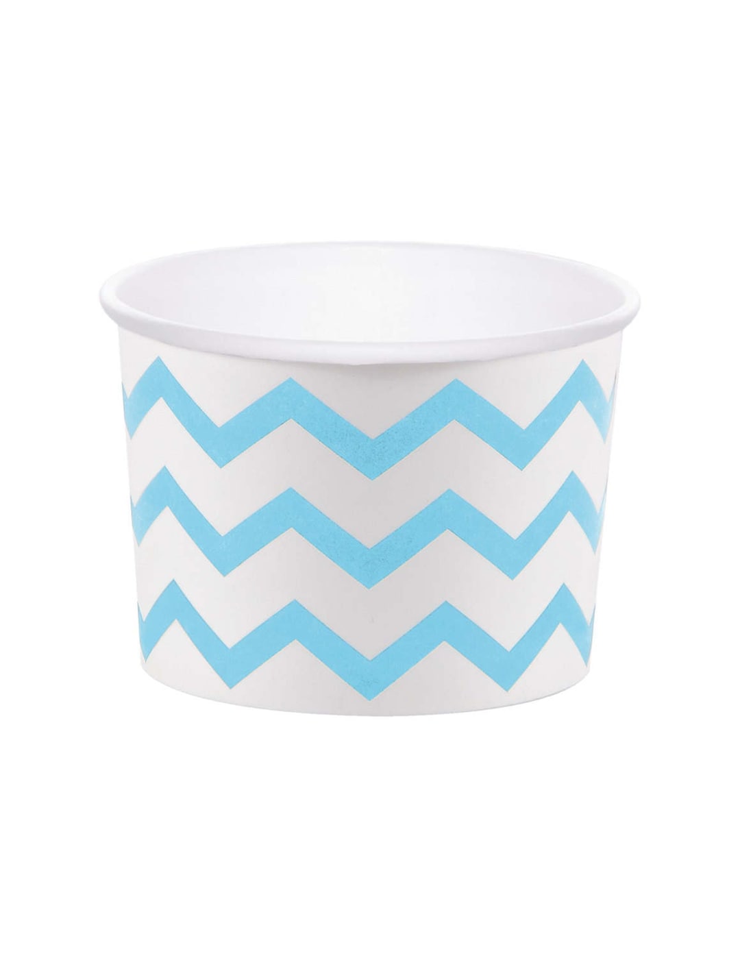 Blue Chevron Treat Cups - Ice Cream Cups, Blue Birthday, Blue Birthday ...