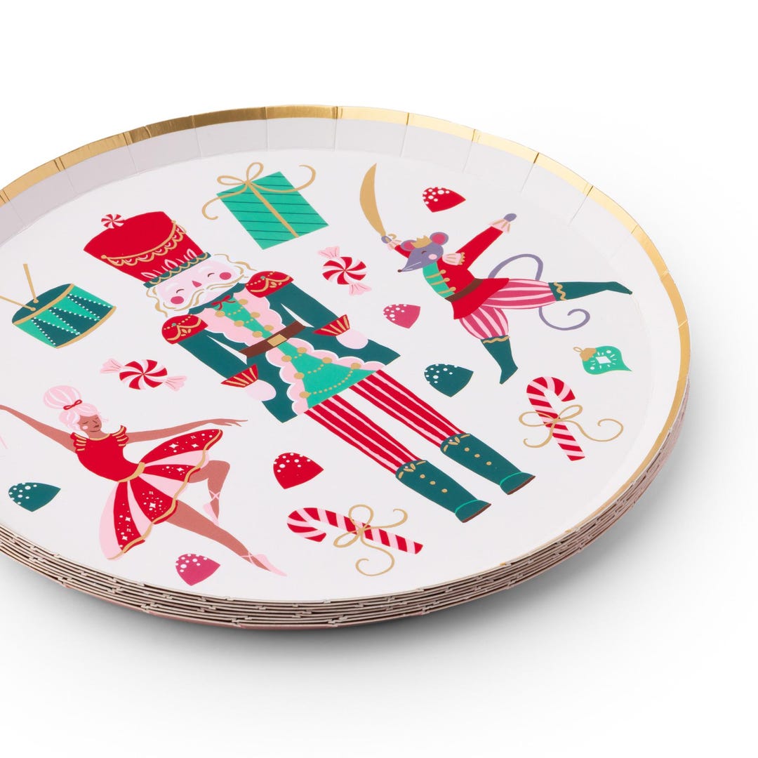 Nutcracker Dessert Plates - Ballet Christmas Party Plates, Sugar Plum ...