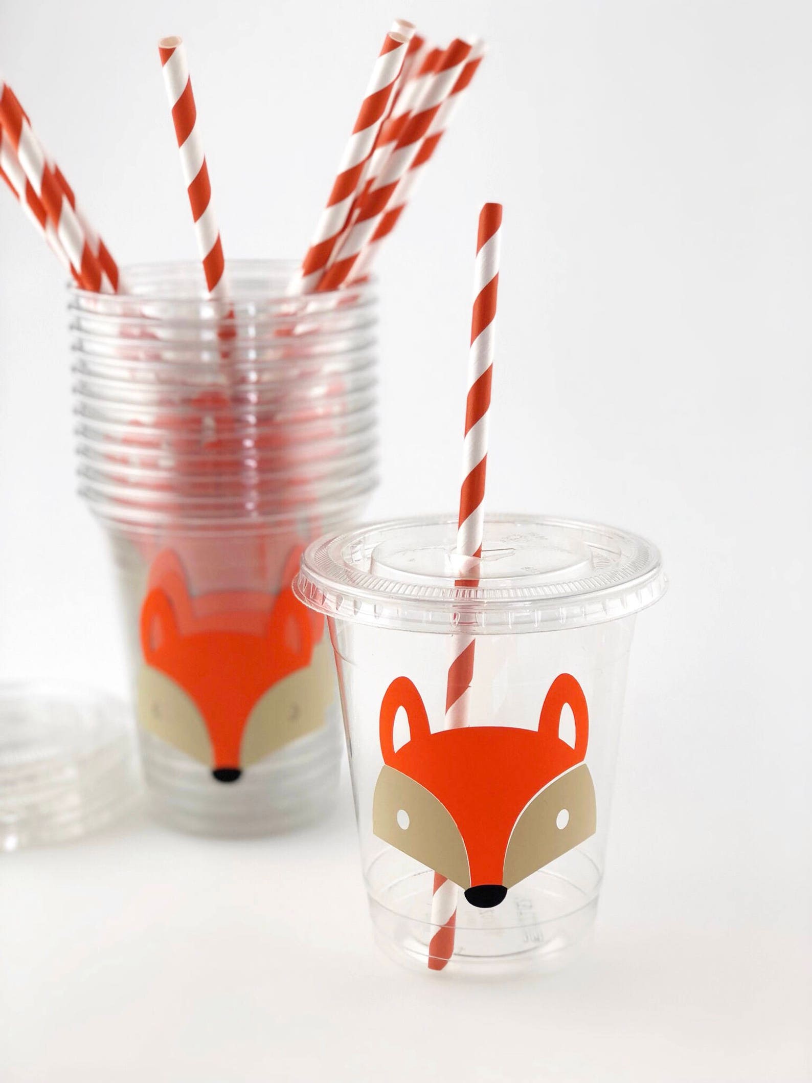Fox Cups Fox Party Cups Fox Birthday Supplies Fox Party | Etsy