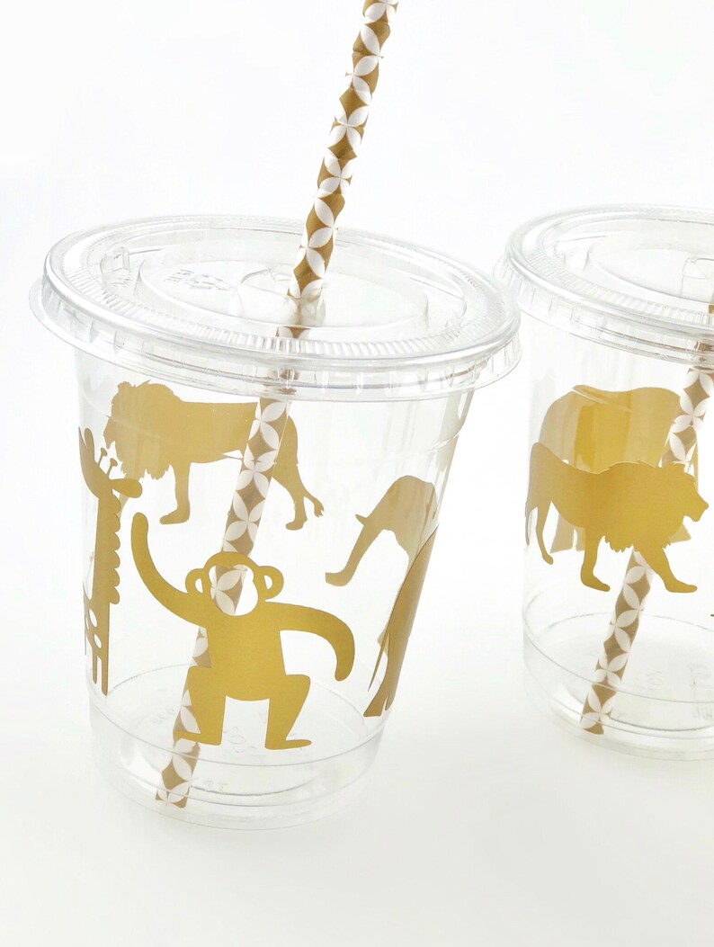Safari Cups, Jungle Cups, Plastic Cups, Safari Party, Jungle Birthday ...