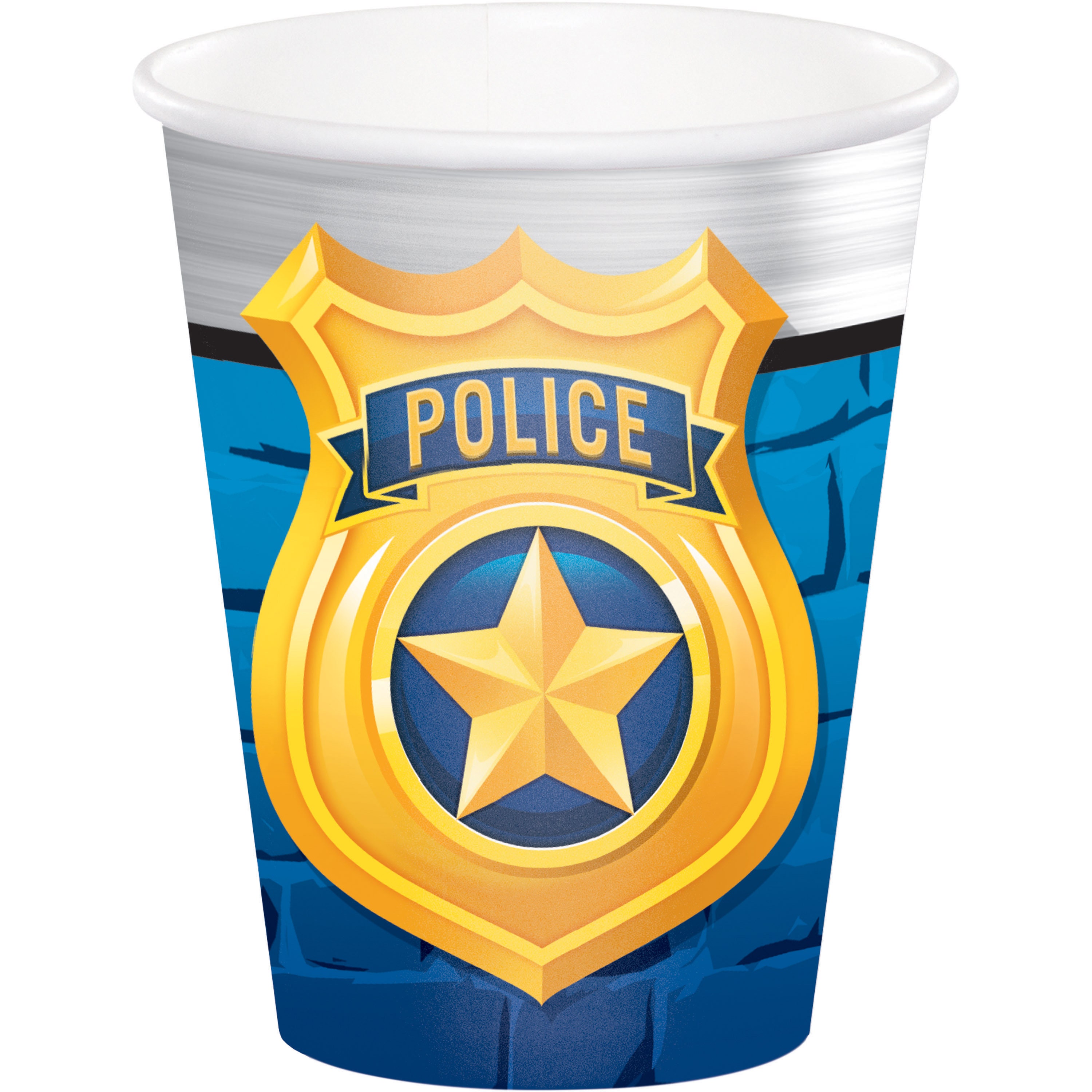 Police Party Cups - Badge Party Favor Cups - Cops and Robbers Birthday ...