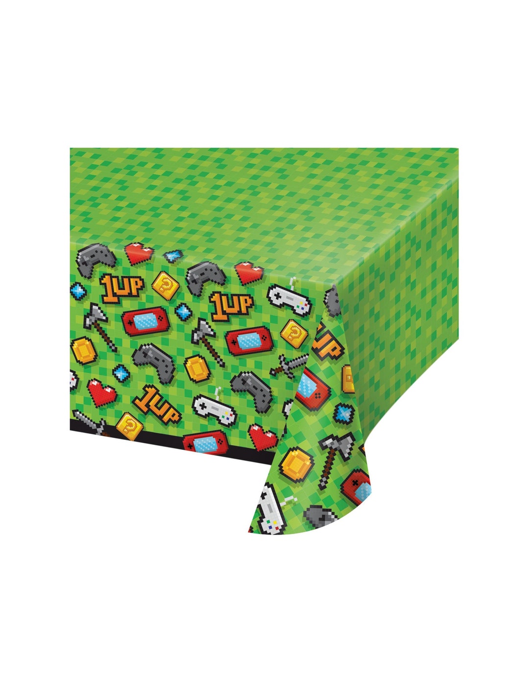 Gaming Party Tablecloth - Gaming Birthday, Video Game Birthday, Video ...
