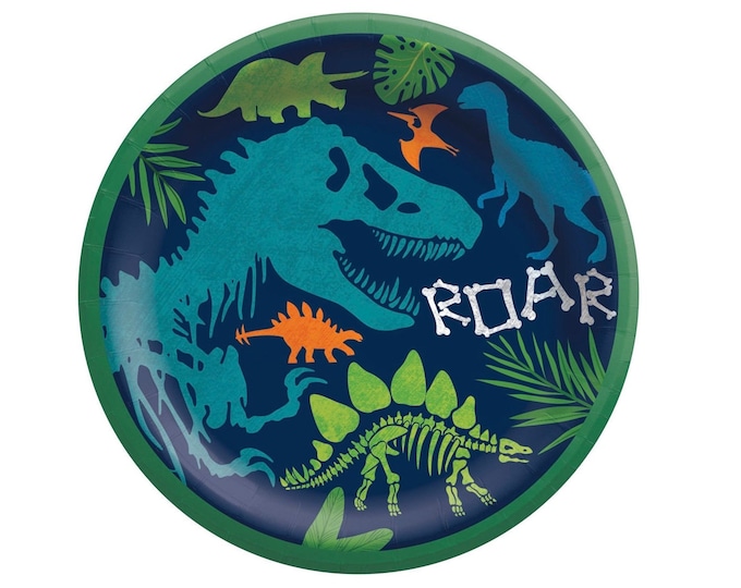 Dinosaur Plates Dinosaur Birthday Party Supplies Dinosaur - Etsy