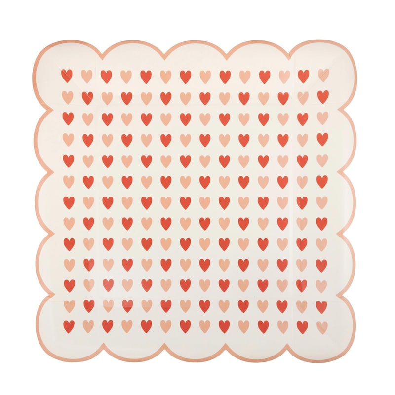 Valentine Paper Plates Sets - Etsy