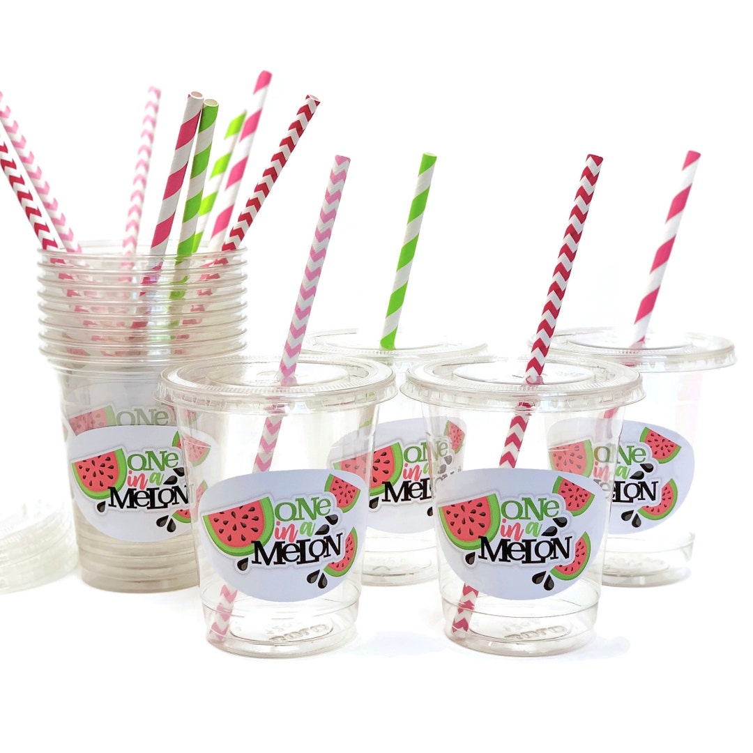 One in a Melon Cups - Watermelon First Birthday, Watermelon Birthday ...