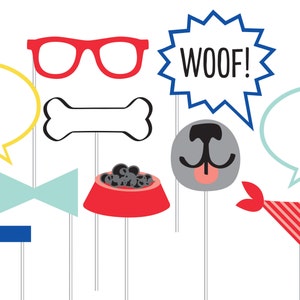 Photo Booth Props Dog Birthday Party Favors Dog Photo - Etsy