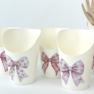 Pink Bows Charcuterie Cups - Coquette Bachelorette Party, Valentines ...