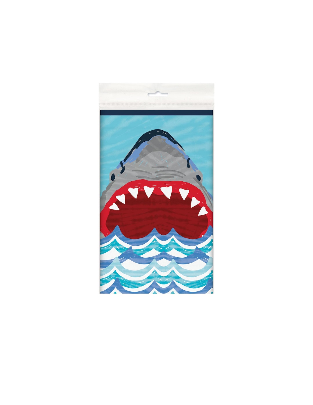 Shark Tablecloth - Shark Party Supplies, Shark Birthday Table Decor ...