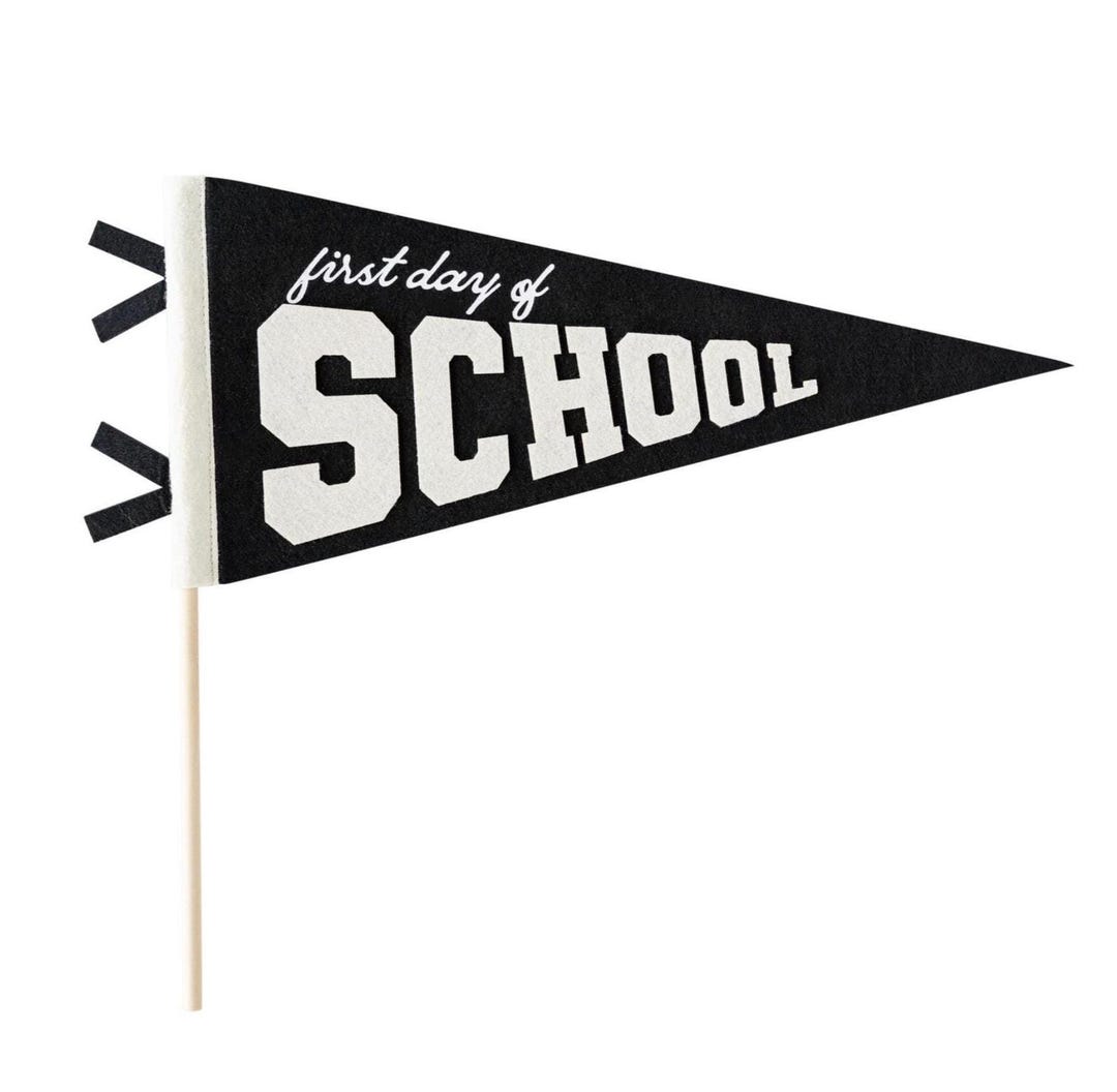 First Day of School Pennant Flag – Back to School Photo Prop, Classroom ...