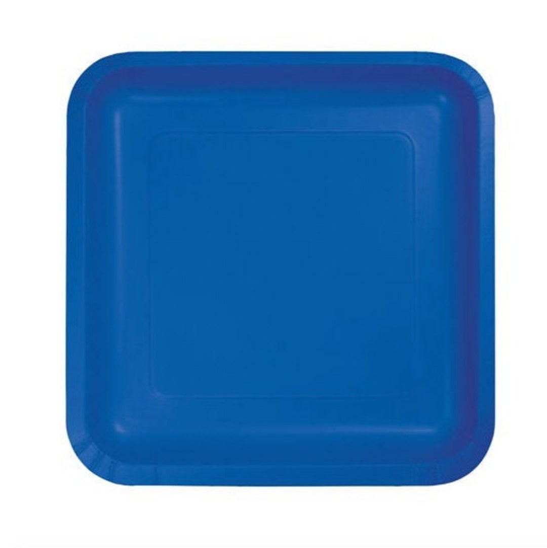 7" Royal Blue Plates - Transportation Party Decorations, Robot Birthday ...