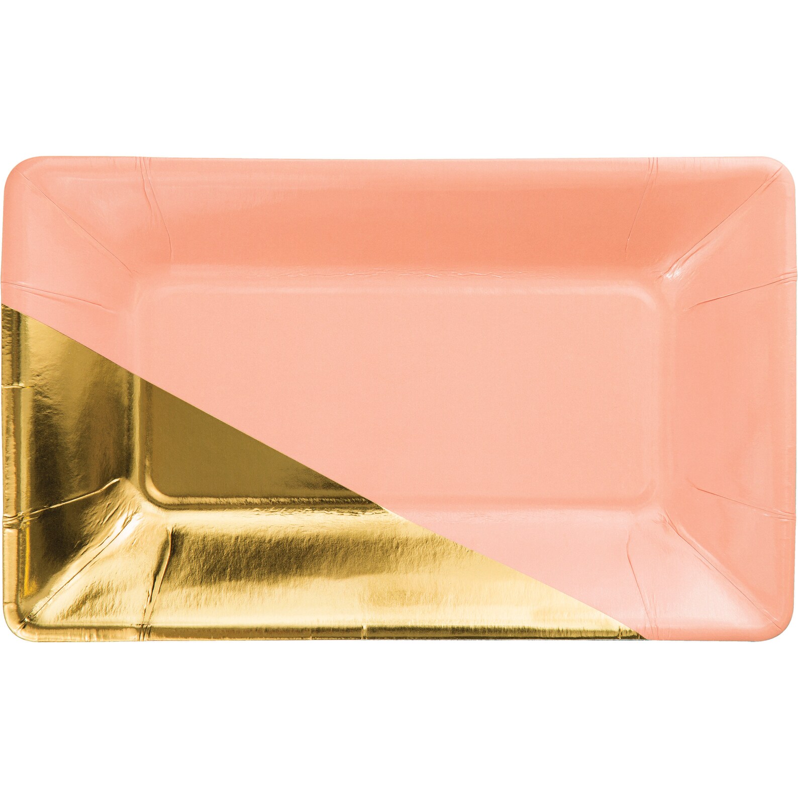 Coral and Gold Appetizer Tray - Wedding Plates, Baby Shower, Coral ...