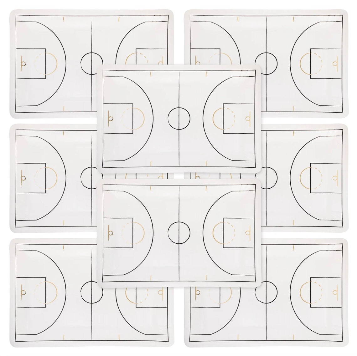Basketball Party Plates, Disposable Paper Dinner Plates, Basketball ...