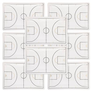 Basketball Party Plates, Disposable Paper Dinner Plates, Basketball ...