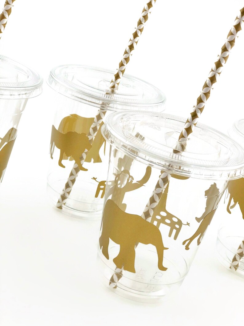 Safari Cups, Jungle Cups, Plastic Cups, Safari Party, Jungle Birthday ...