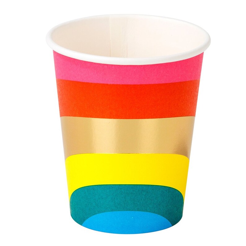 Rainbow Cups - Rainbow Birthday, Rainbow Baby Shower, Rainbow Party ...