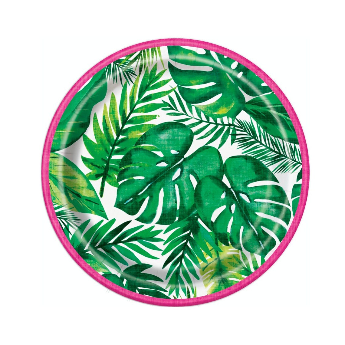 Tropical Leaf Cake Plates Tropical Birthday Tropical Party - Etsy