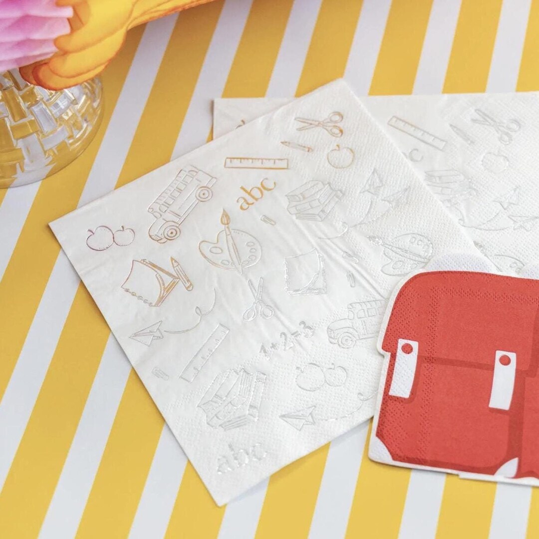 Back to School Napkins - Classroom Birthday Decor, 100 Days of School ...