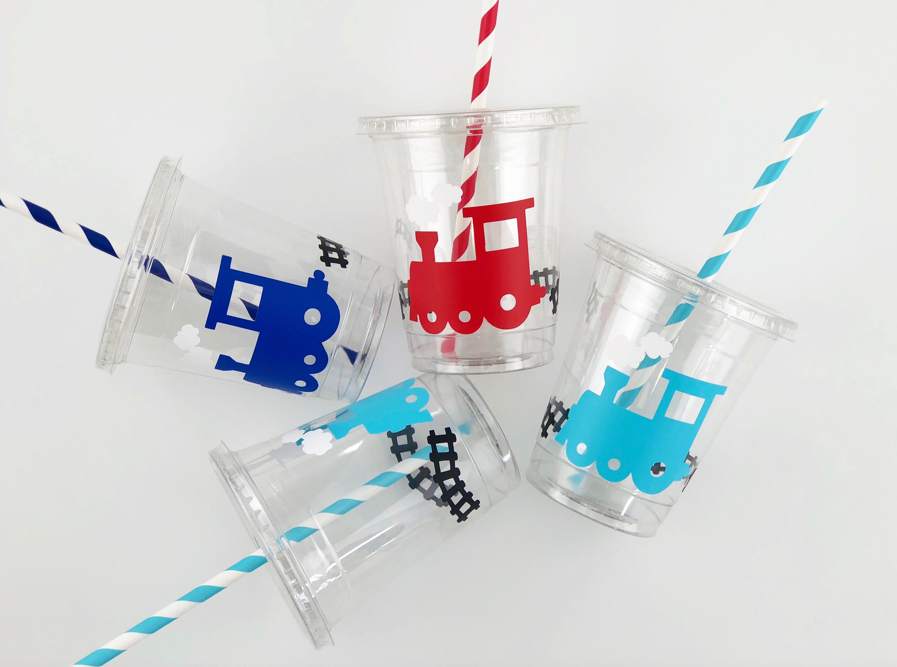 Train Party Cups Train Birthday Party Train Party Supplies | Etsy