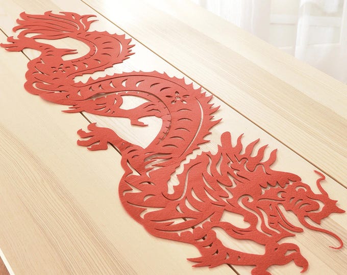 Dragon Felt Table Runner - Dragon Birthday Decorations, Ninja Party ...