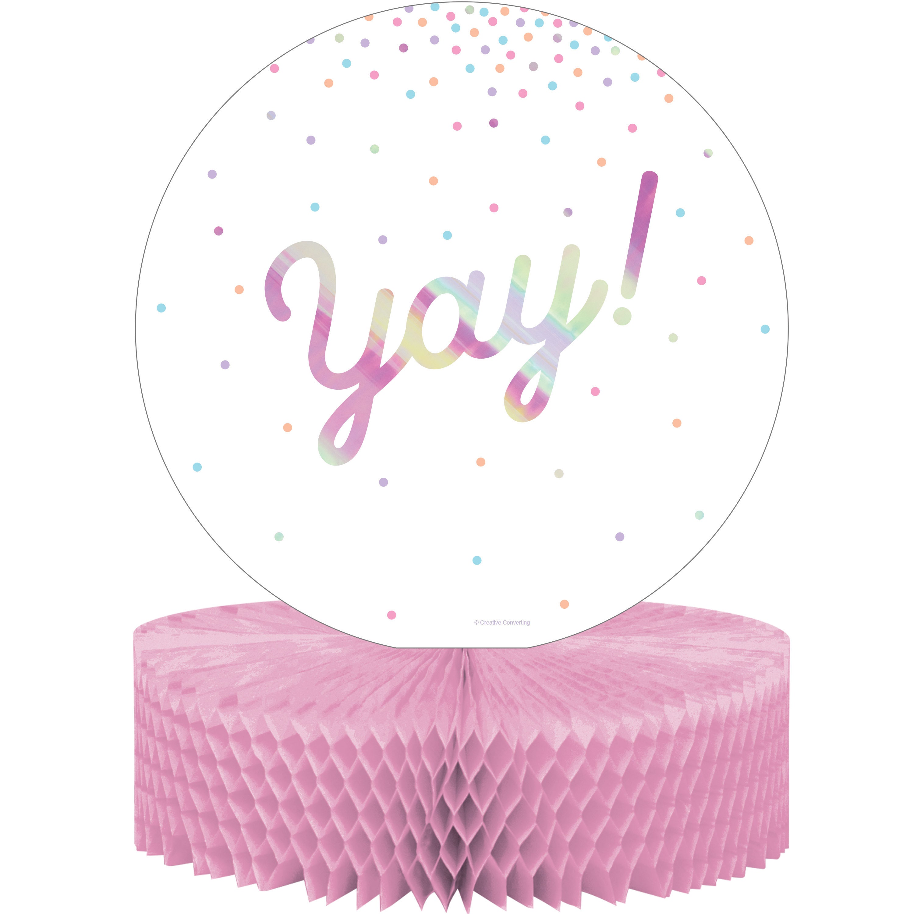 Yay Party Centerpiece Pastel Party Iridescent Party - Etsy