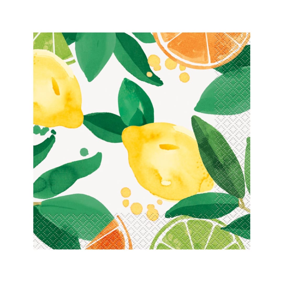 Citrus Party Napkins 16ct Fruit Birthday Decorations, Lemon Party ...