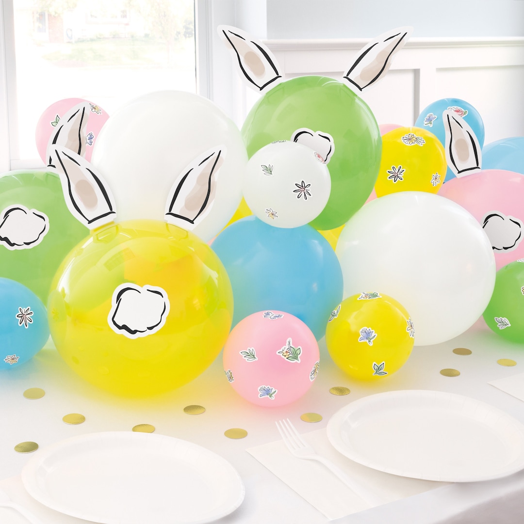 Bunny Balloon Centerpiece - Bunny Birthday Balloons, Easter Party ...