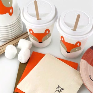Fox Cups - Fox Party Cups, Fox Baby Shower, Fox Party Supplies ...
