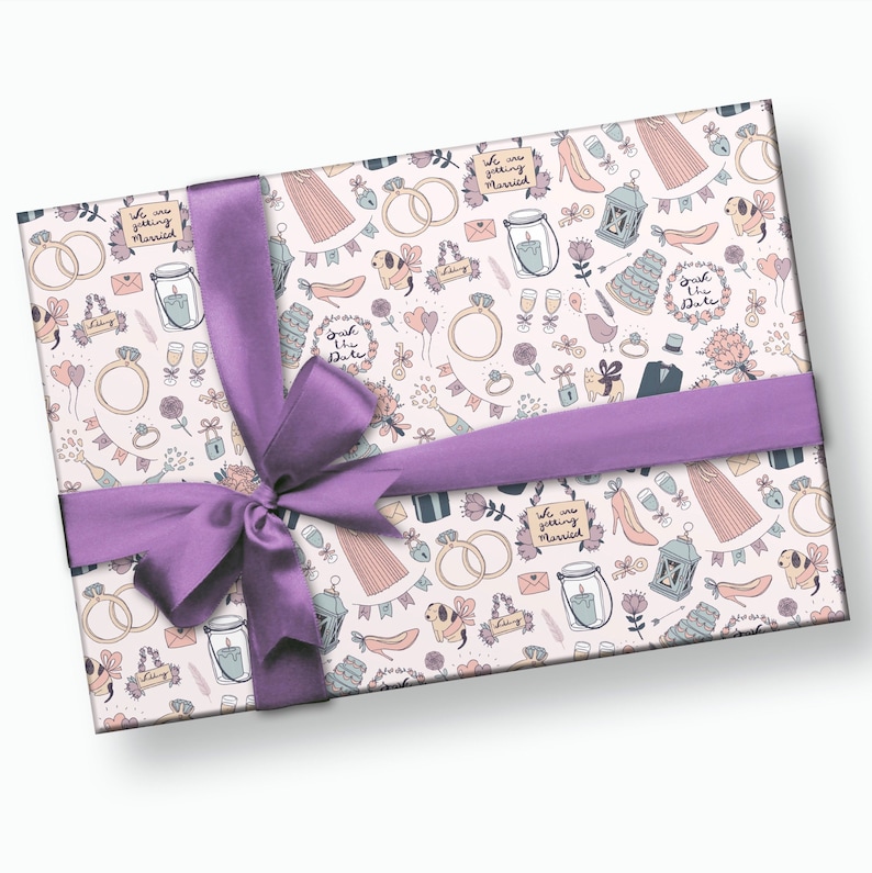 Wedding Gift Wrap Wedding Wrapping Paper Bridal Shower Gift | Etsy