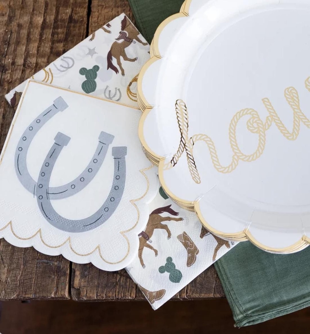Horseshoe Party Napkins - Wild West Birthday, Western Party Supplies ...