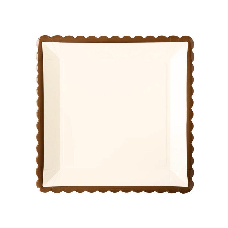 Cream Plates With Brown - Etsy