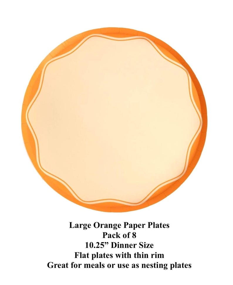 Orange Party Plates - Citrus Birthday Decorations, Fruit Party Supplies ...