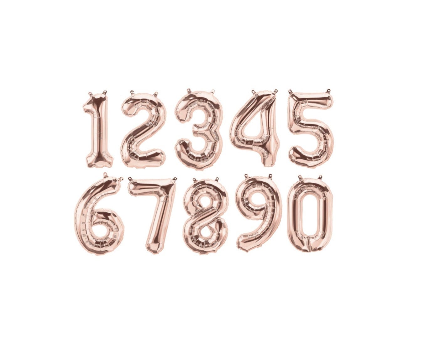 16 Rose Gold Number Balloons 1 Balloon Two Balloon 3 - Etsy