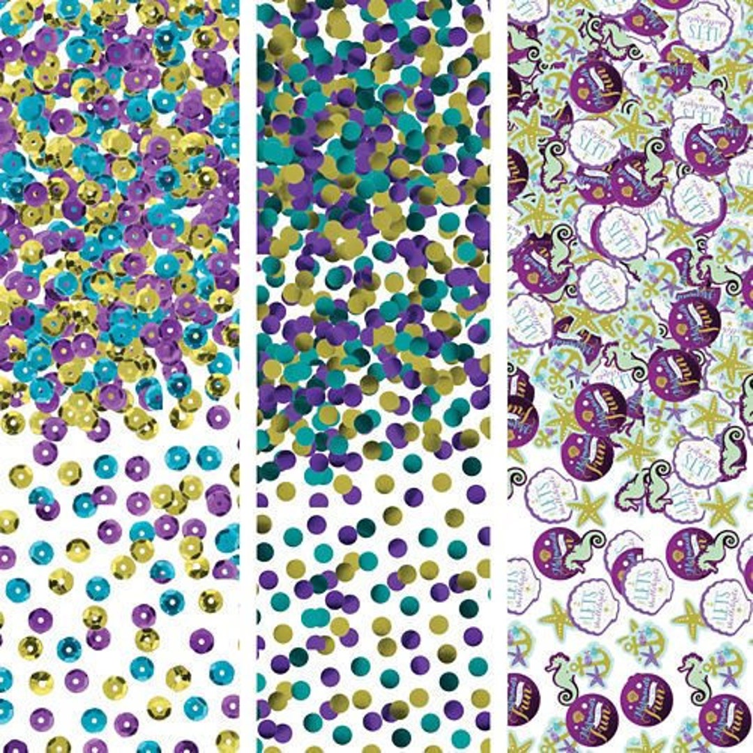 Mermaid Confetti - Mermaid Party Decoration, Mermaid Baby Shower ...